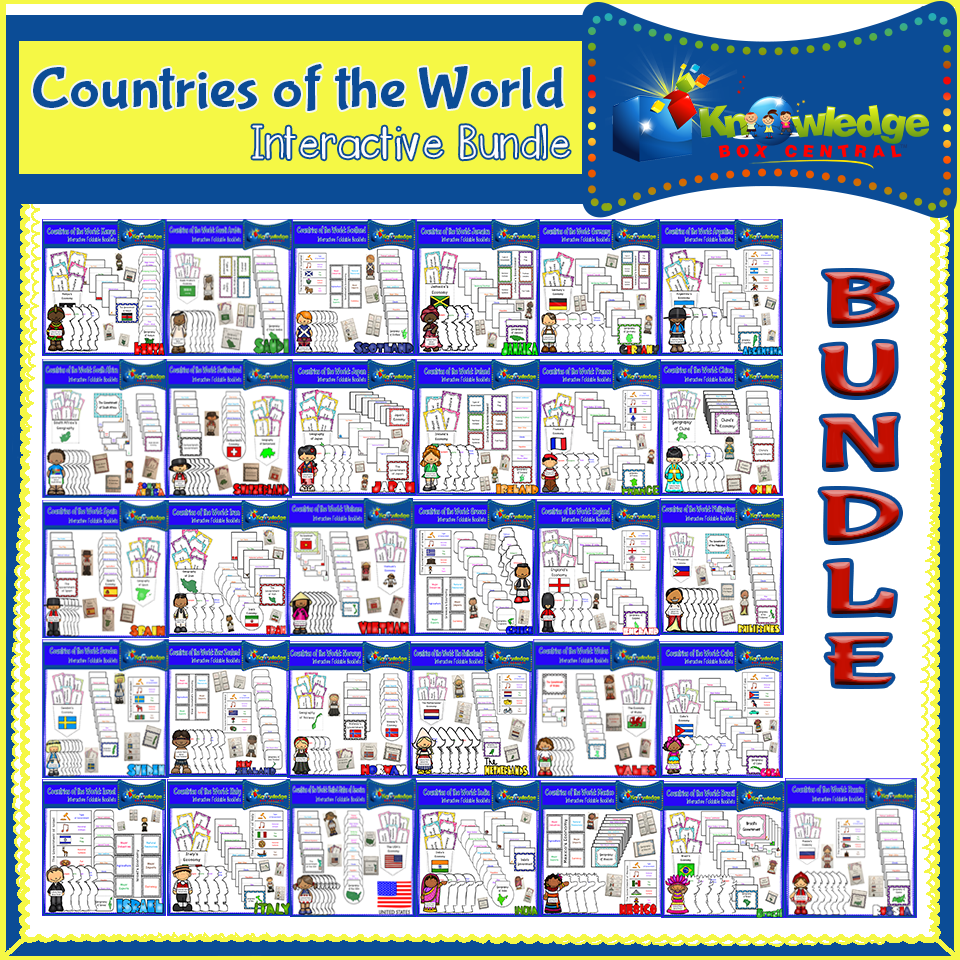 Countries of the World Interactive Foldable Booklets BUNDLE – Knowledge ...