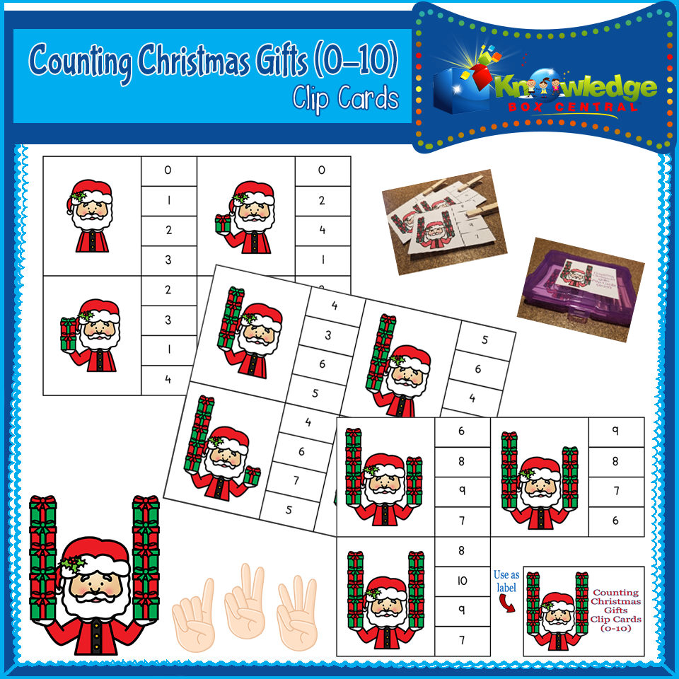 Christmas Counting Clip Cards – Knowledge Box Central