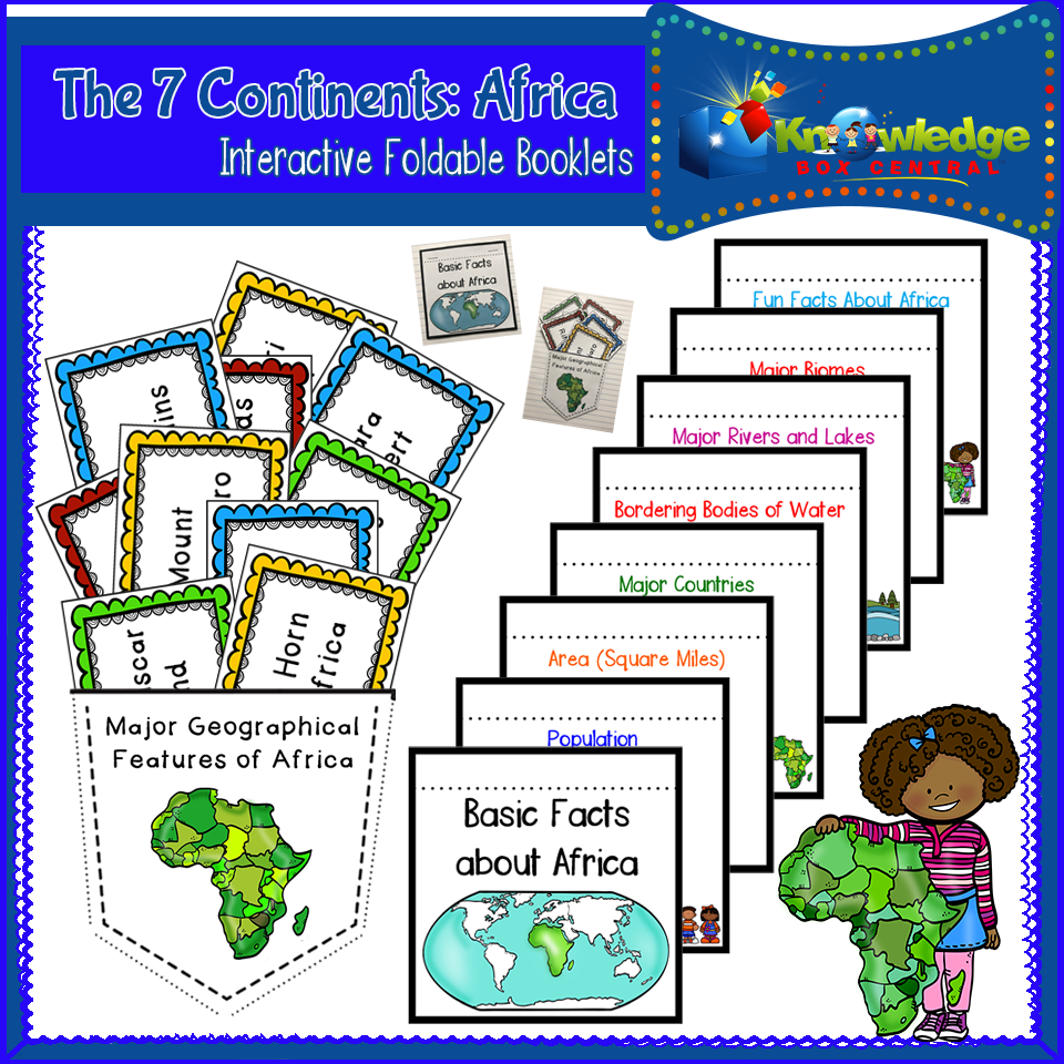 The 7 Continents Interactive Foldable Booklets – Knowledge Box Central