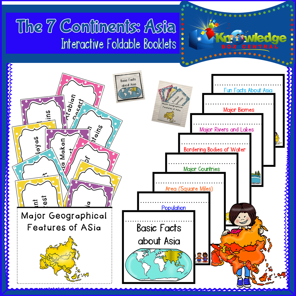 The 7 Continents Interactive Foldable Booklets – Knowledge Box Central