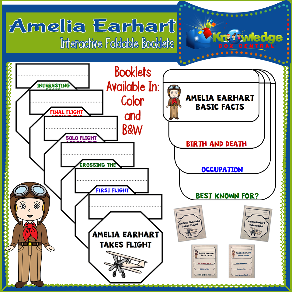 Amelia Earhart Lapbook / Interactive Notebook – Knowledge Box Central