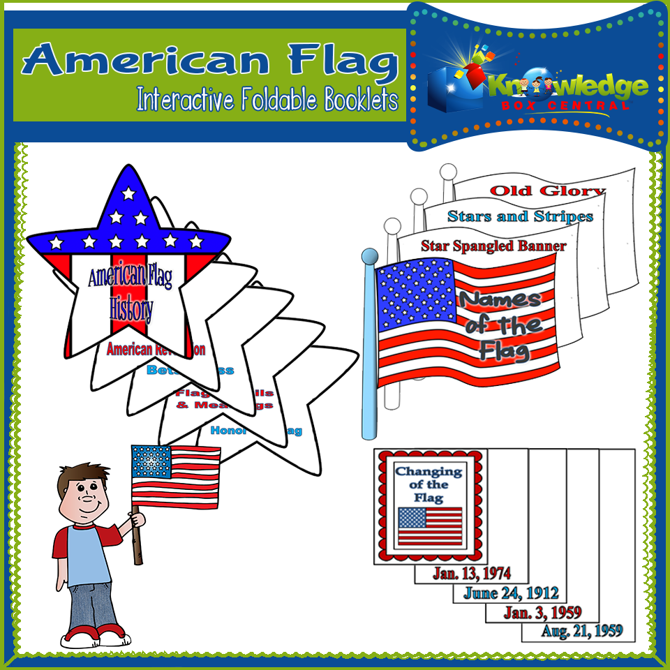 American Flag Interactive Foldable Booklets – Knowledge Box Central