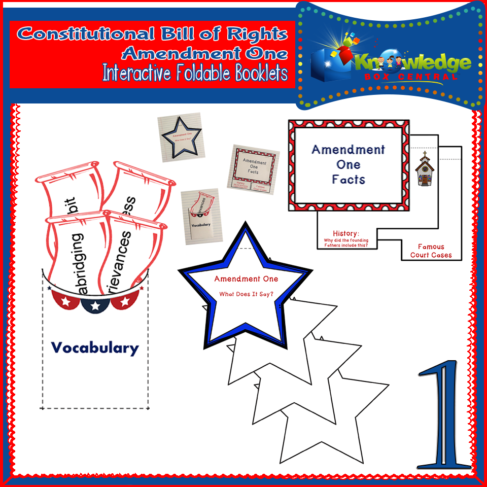Constitutional Amendments Interactive Foldable Booklets Amendments 1-2 ...