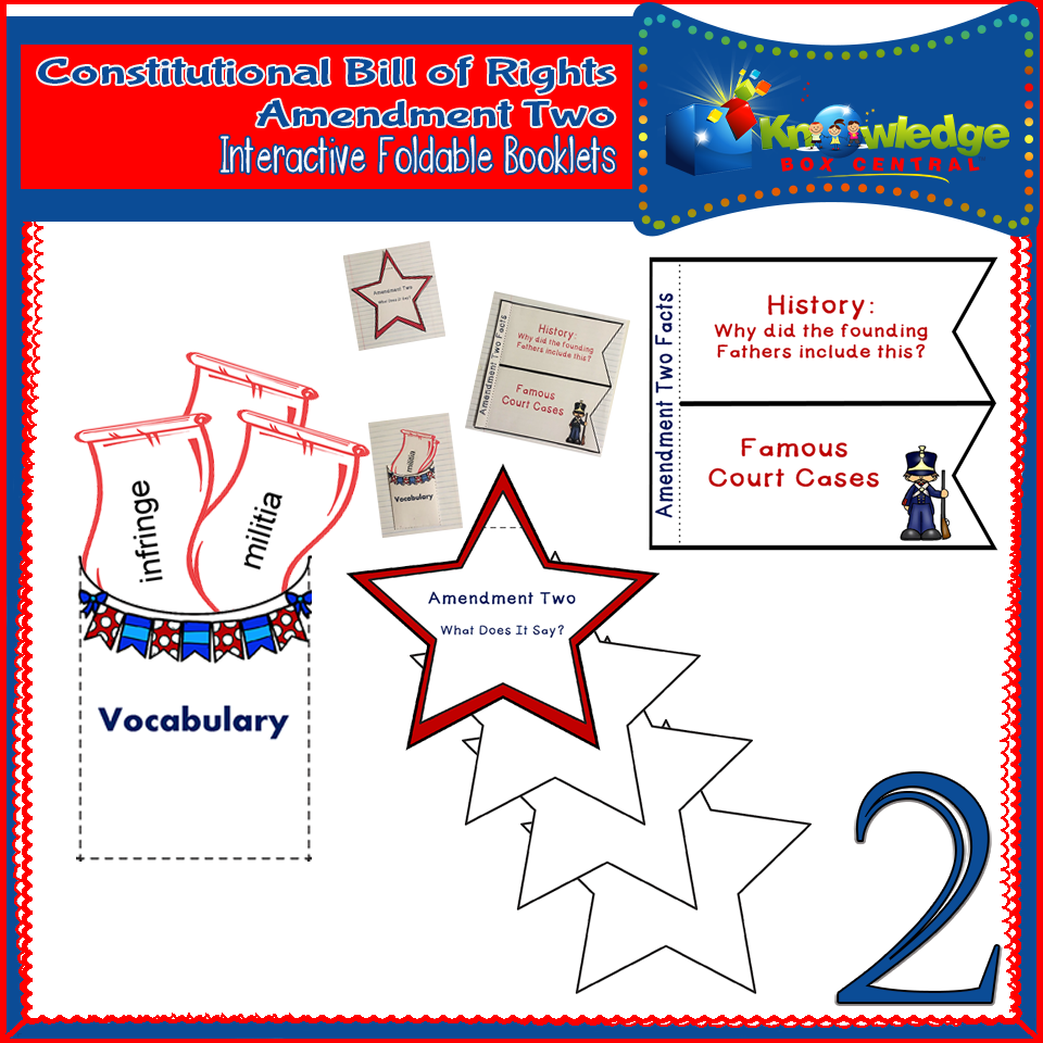 Constitutional Amendments Interactive Foldable Booklets Amendments 1-2 ...