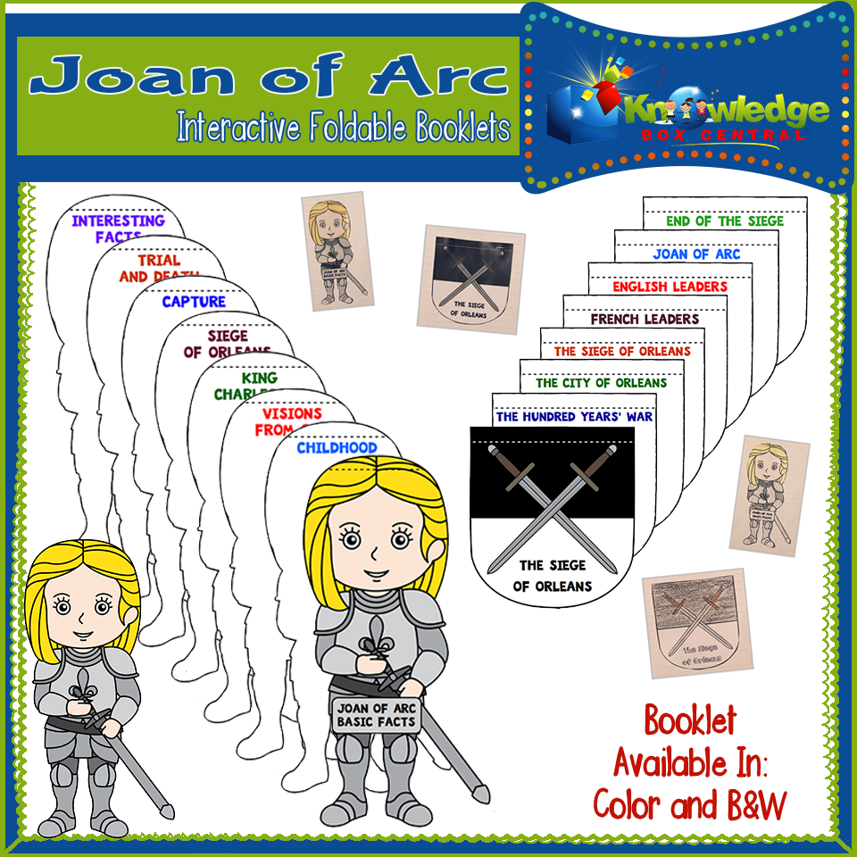 Joan of Arc Interactive Foldable Booklets – Knowledge Box Central