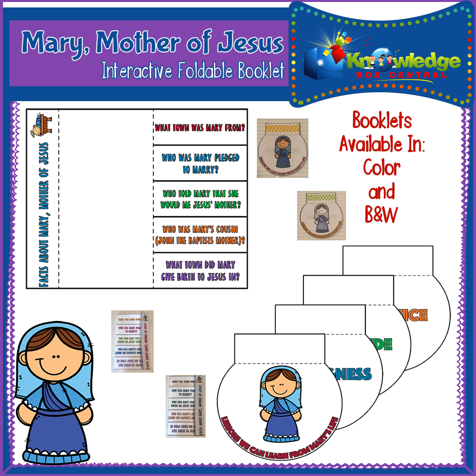 Mary, Mother of Jesus Interactive Foldable Booklets – Knowledge Box Central