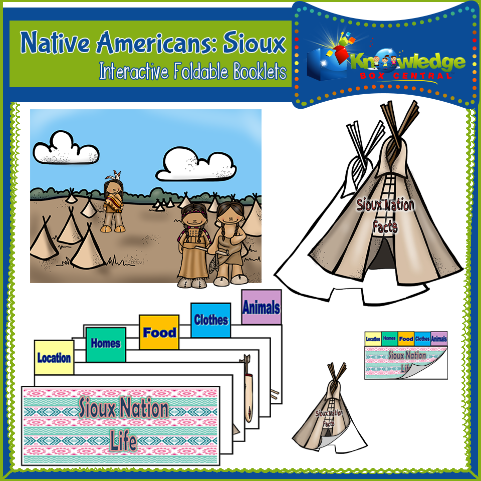 Native Americans: Sioux Interactive Foldable Booklets – Knowledge Box ...