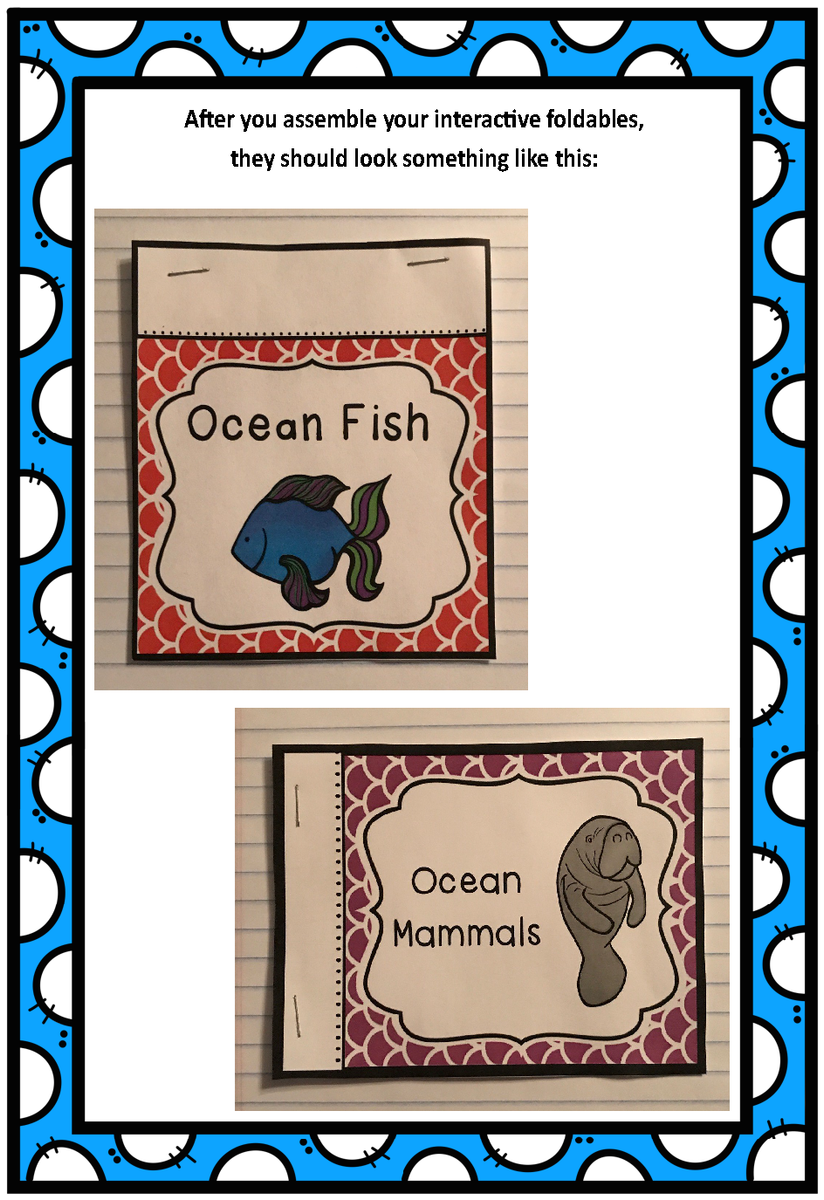 Ocean Creatures Interactive Foldable Booklets – Knowledge Box Central