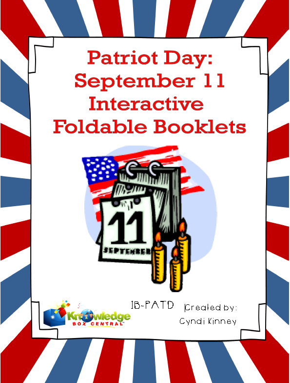 Patriot Day:September 11 Interactive Foldable Booklets – Knowledge Box ...