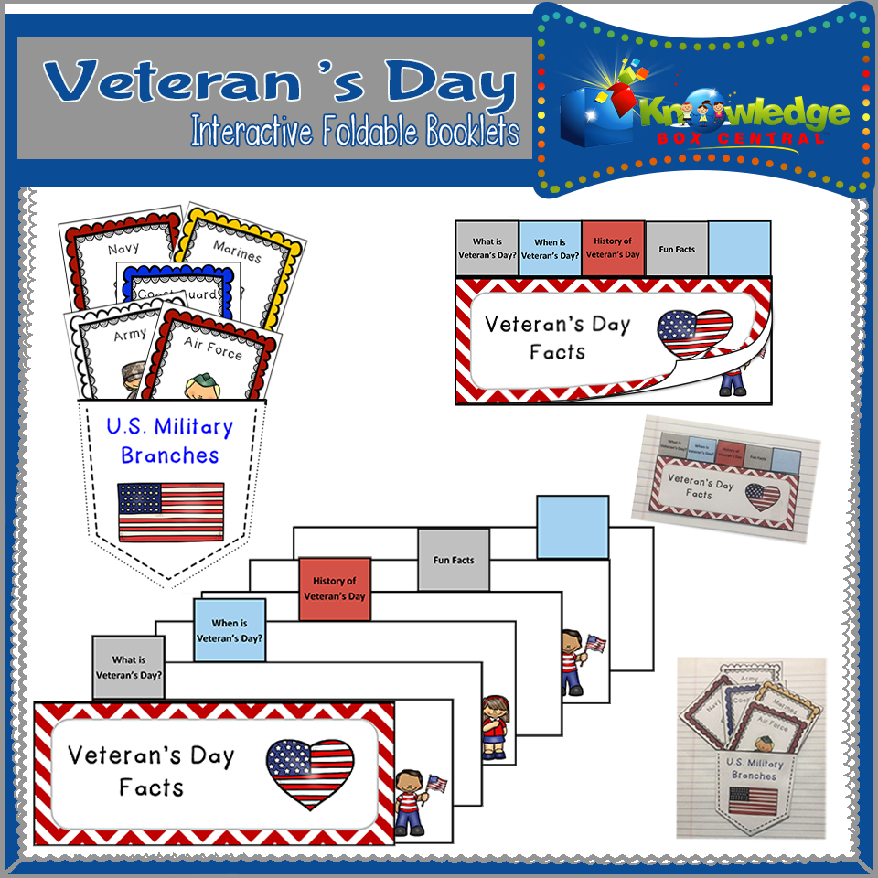 Veteran's Day Interactive Foldable Booklets – Knowledge Box Central