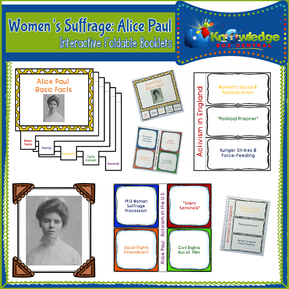 Women's Suffrage: Alice Paul Interactive Foldable Booklets – Knowledge ...
