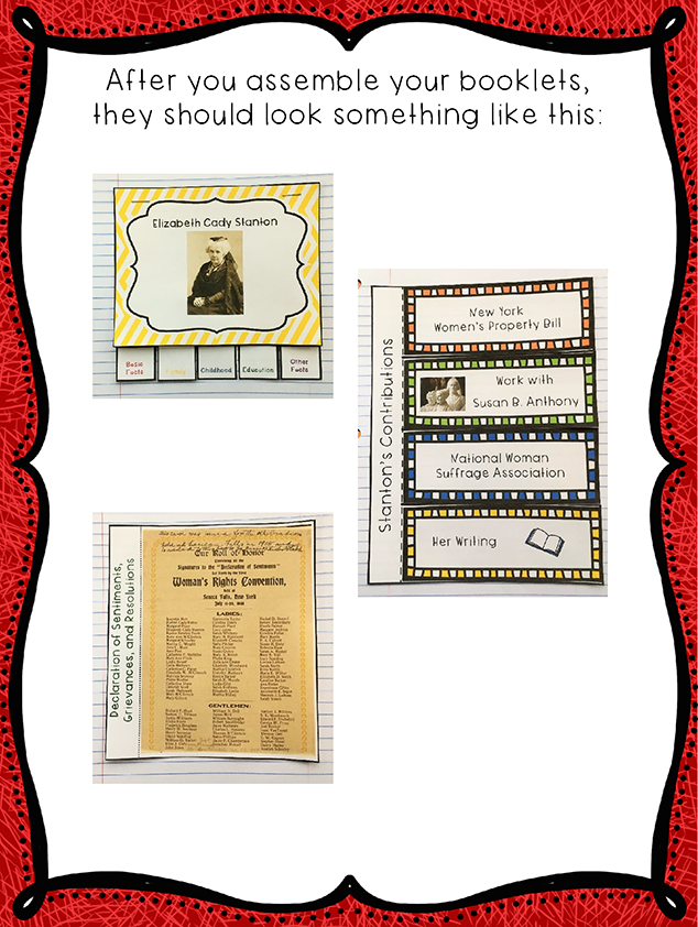Women's Suffrage: Elizabeth Cady Stanton Interactive Foldable Booklets ...