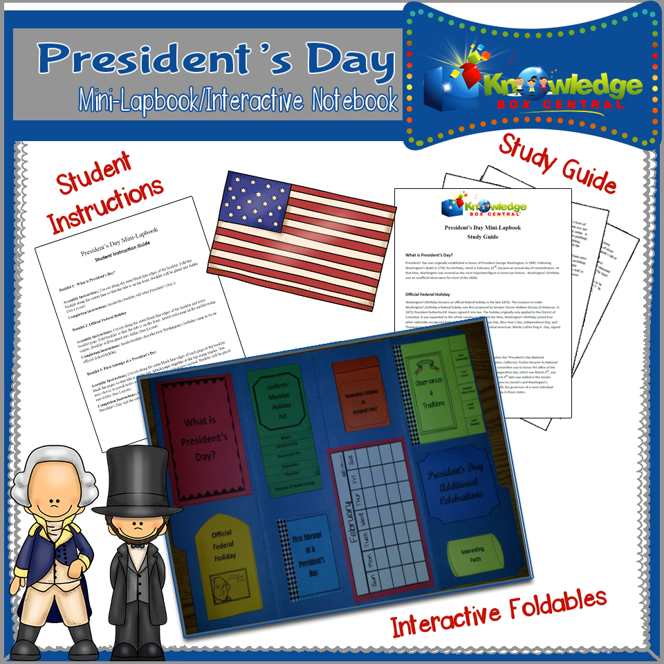 President's Day Mini-Lapbook – Knowledge Box Central