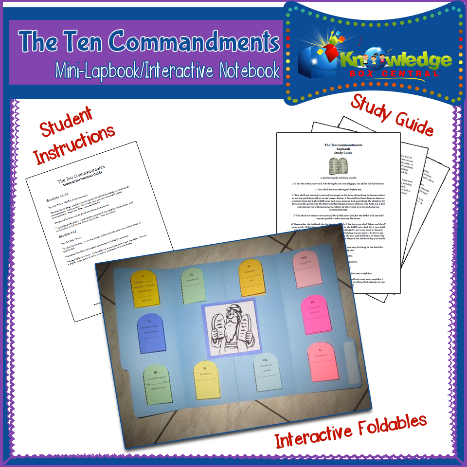 The Ten Commandments Mini-Lapbook – Knowledge Box Central