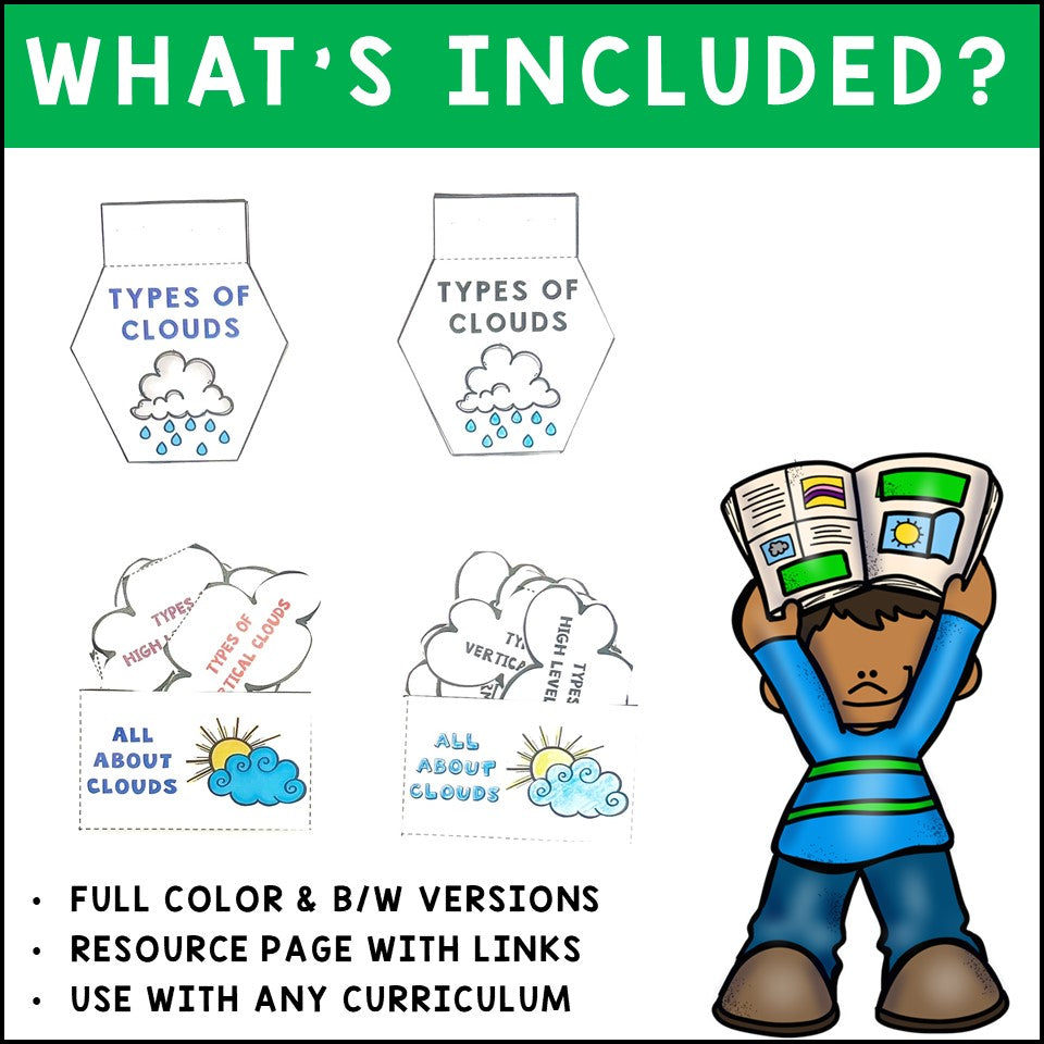 Weather Basics: Clouds Interactive Foldable Booklets – Knowledge Box ...