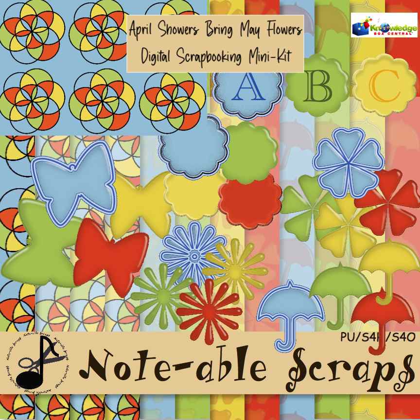 April Showers Bring May Flowers Digital Scrapbooking Mini-Kit ...