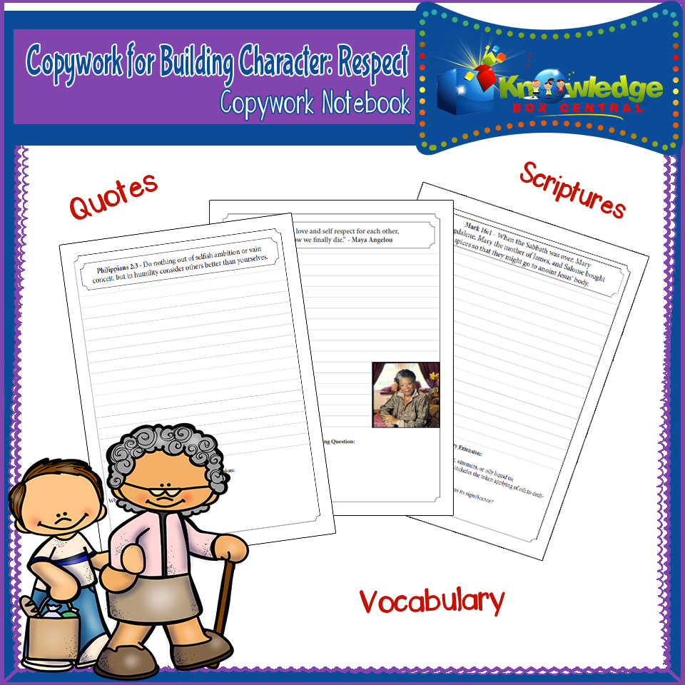 Copywork For Character Building: Respect – Knowledge Box Central