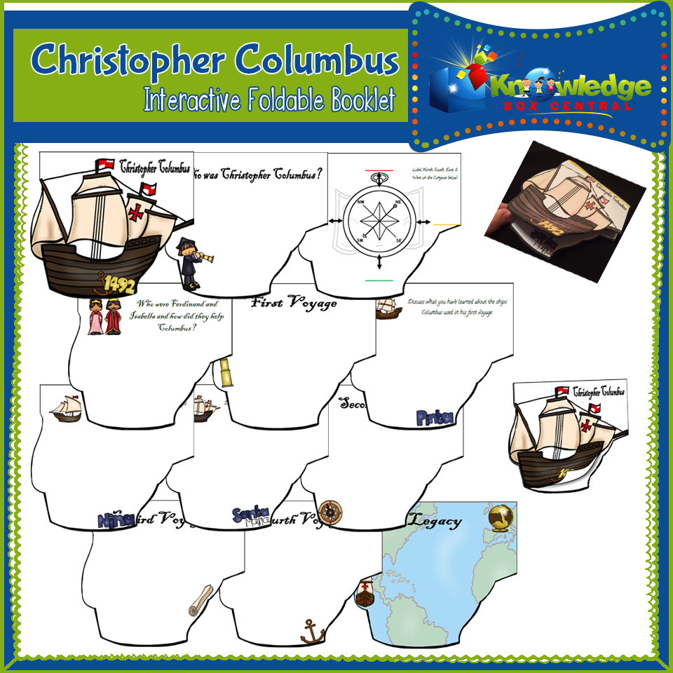 Christopher Columbus Interactive Foldable Booklets – Knowledge Box Central