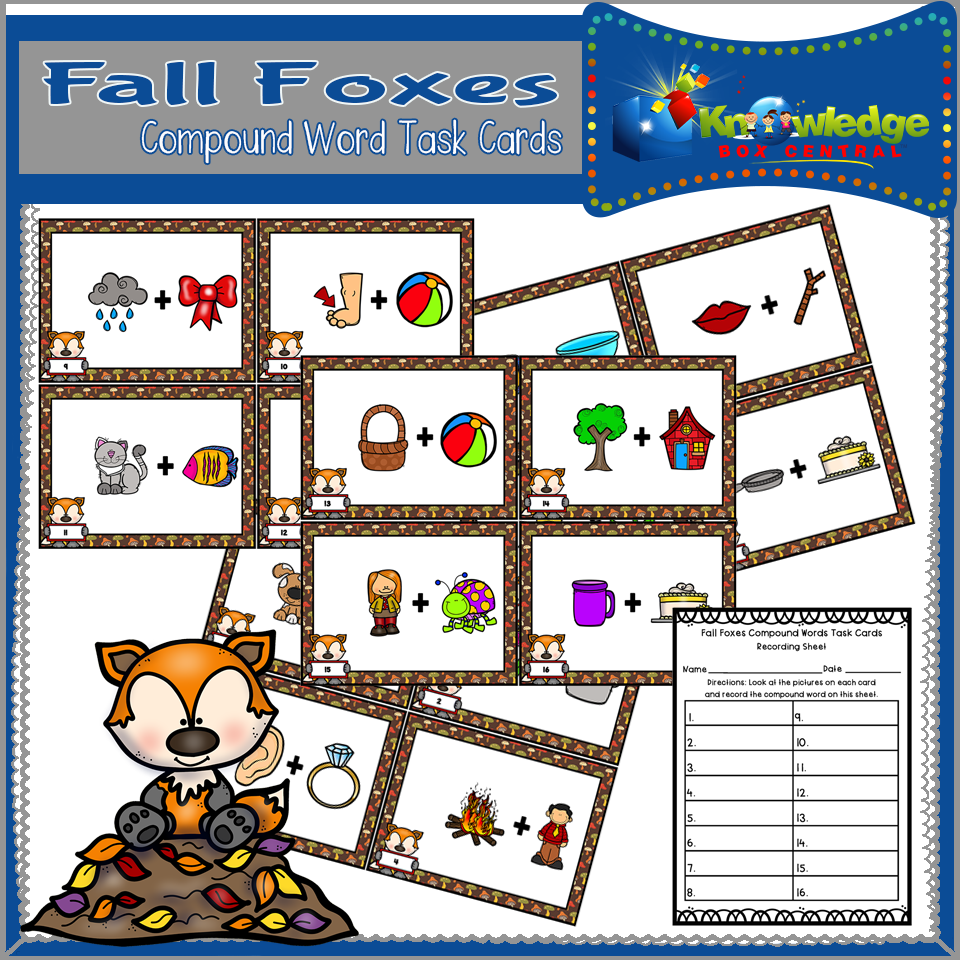 Compound Words Task Cards – Knowledge Box Central