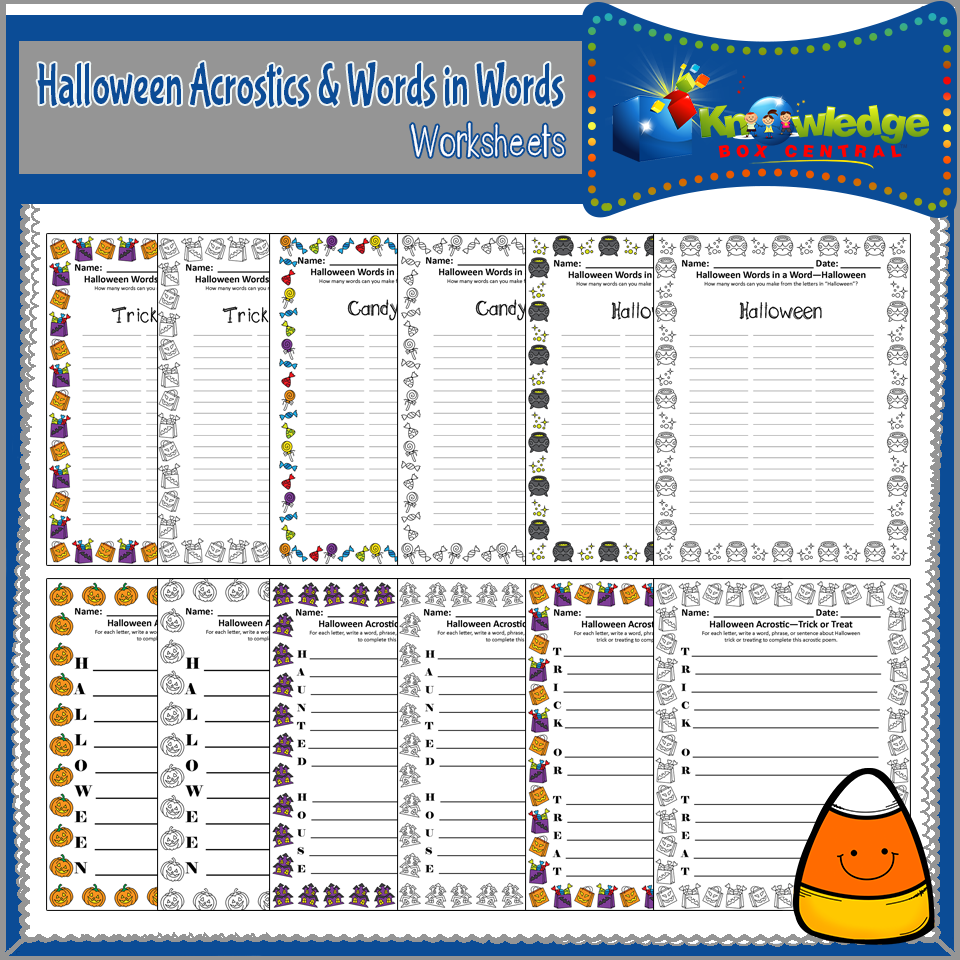 Acrostics and Words in Words Worksheets – Knowledge Box Central