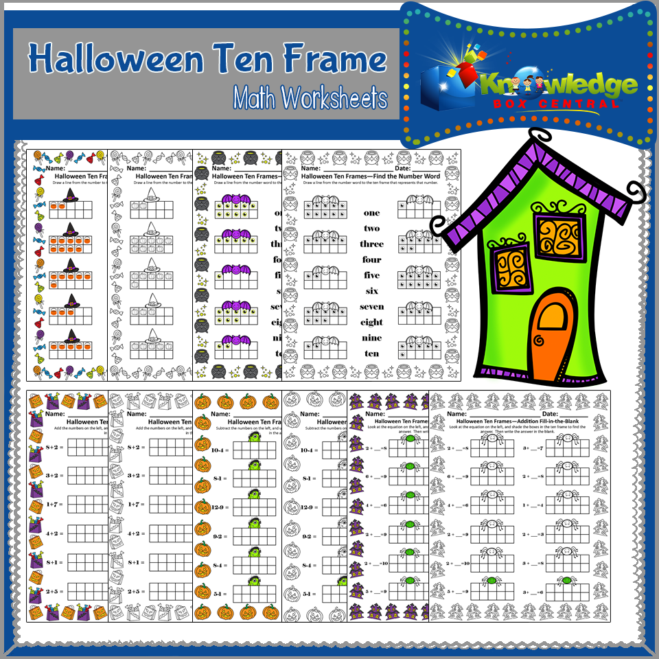 Ten Frame Math Worksheets – Knowledge Box Central